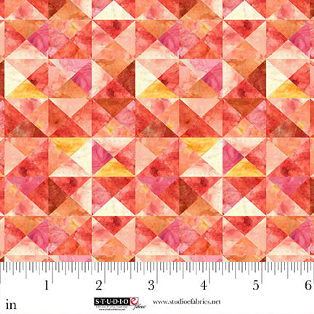 Air Mail Abstract Geo Red Nancy Smith Studio E Cotton Fabric SE-8502-8 ...