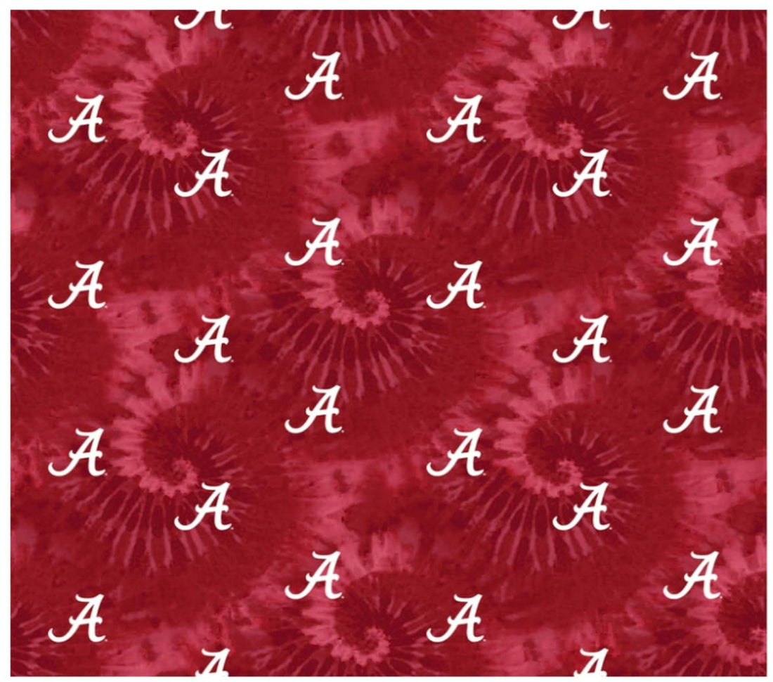 Alabama Crimson Tide NCAA College Bama Tie Dye Design Cotton Fabric AL ...