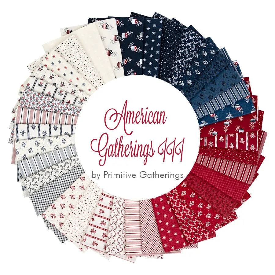 American Gatherings III Fat Quarter Bundle 18"x21" 37pcs Primitive Gat ...