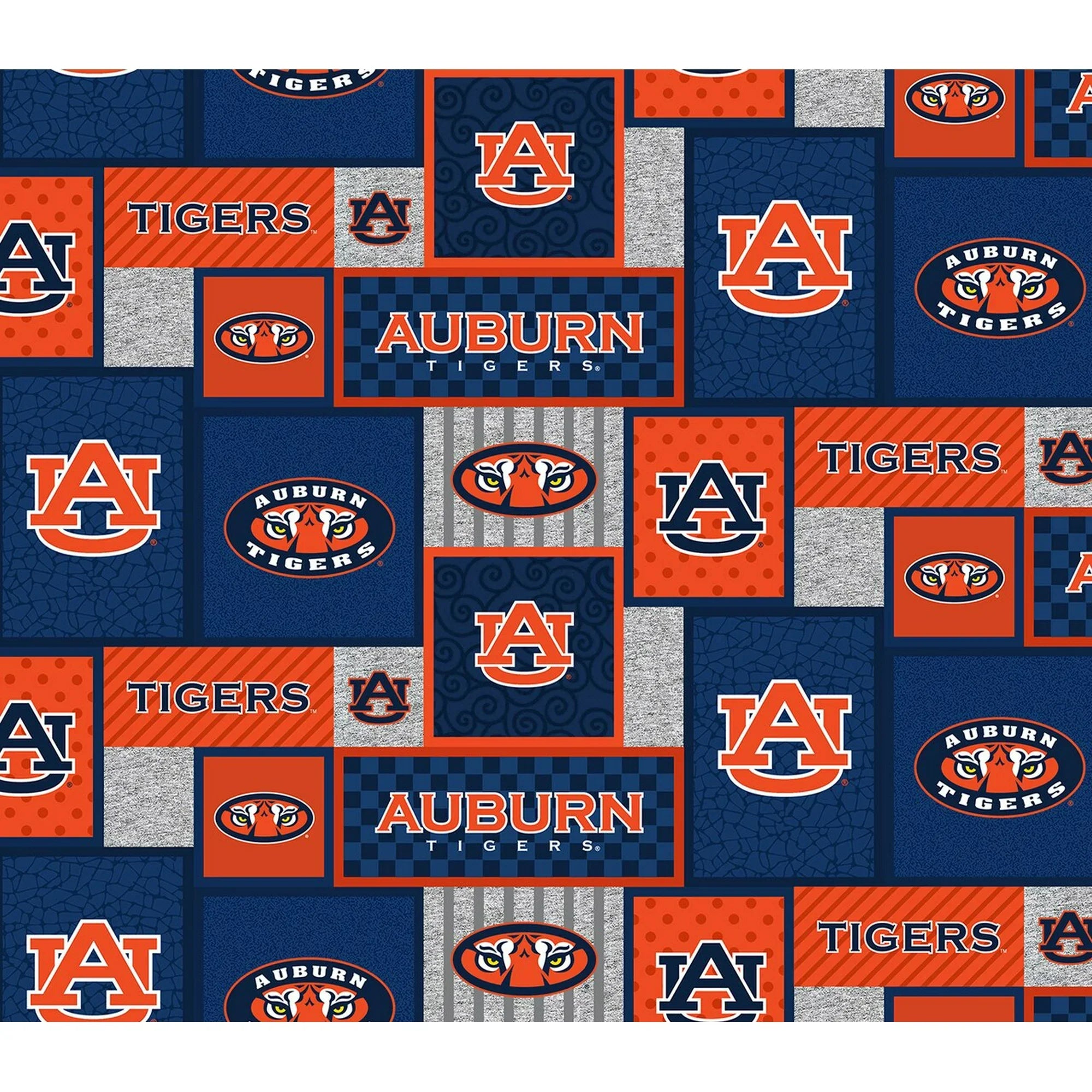 Auburn University Tigers NCAA College Patch Sykel Enterprises FLEECE F ...