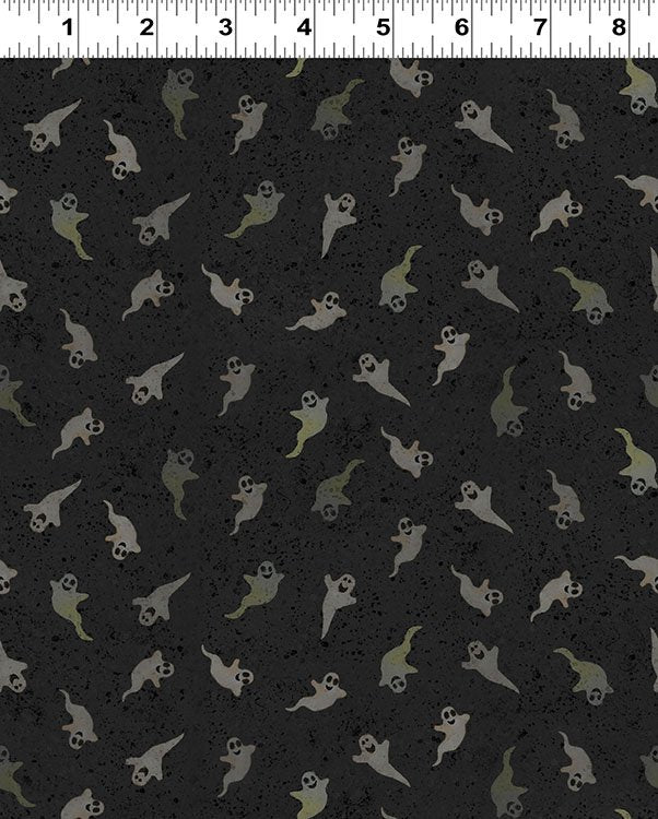 Emerald Hollow Ghosts Black Sue Zipkin Clothworks Cotton Fabric CLT-Y4 ...