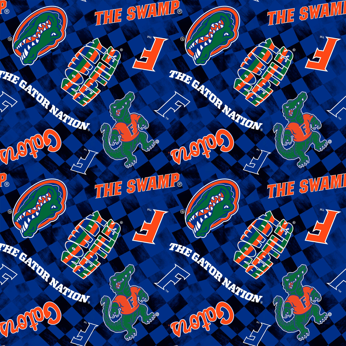 Florida Gators NCAA College Checks Royal Sykel Enterprises Canvas Duck ...