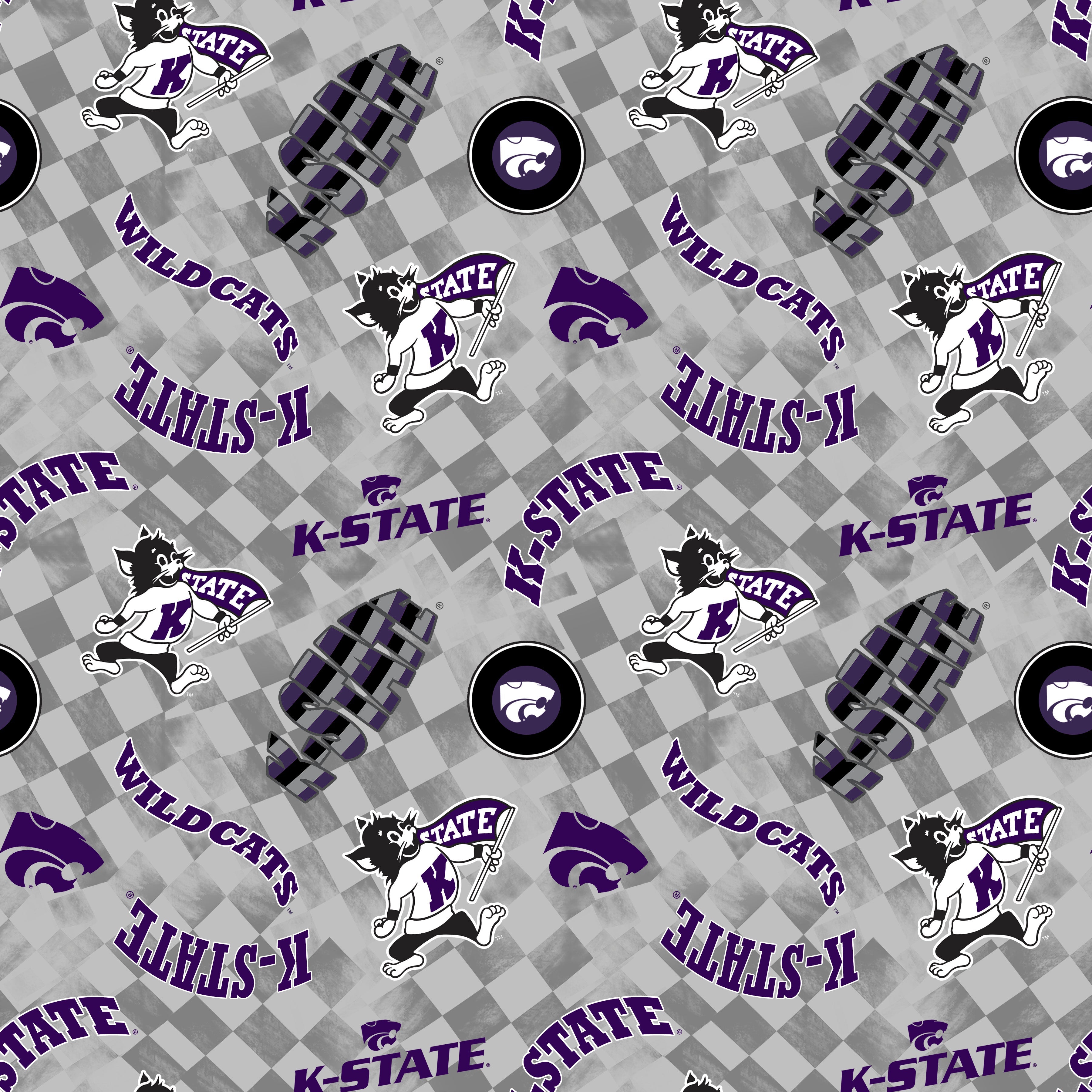 Kansas State Wildcats NCAA College Checks Gray Sykel Enterprises Canva ...