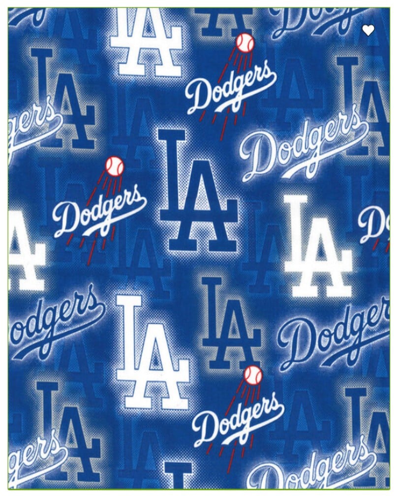 Los Angeles Dodgers MLB Baseball Dot Fabric Traditions Cotton Fabric ...