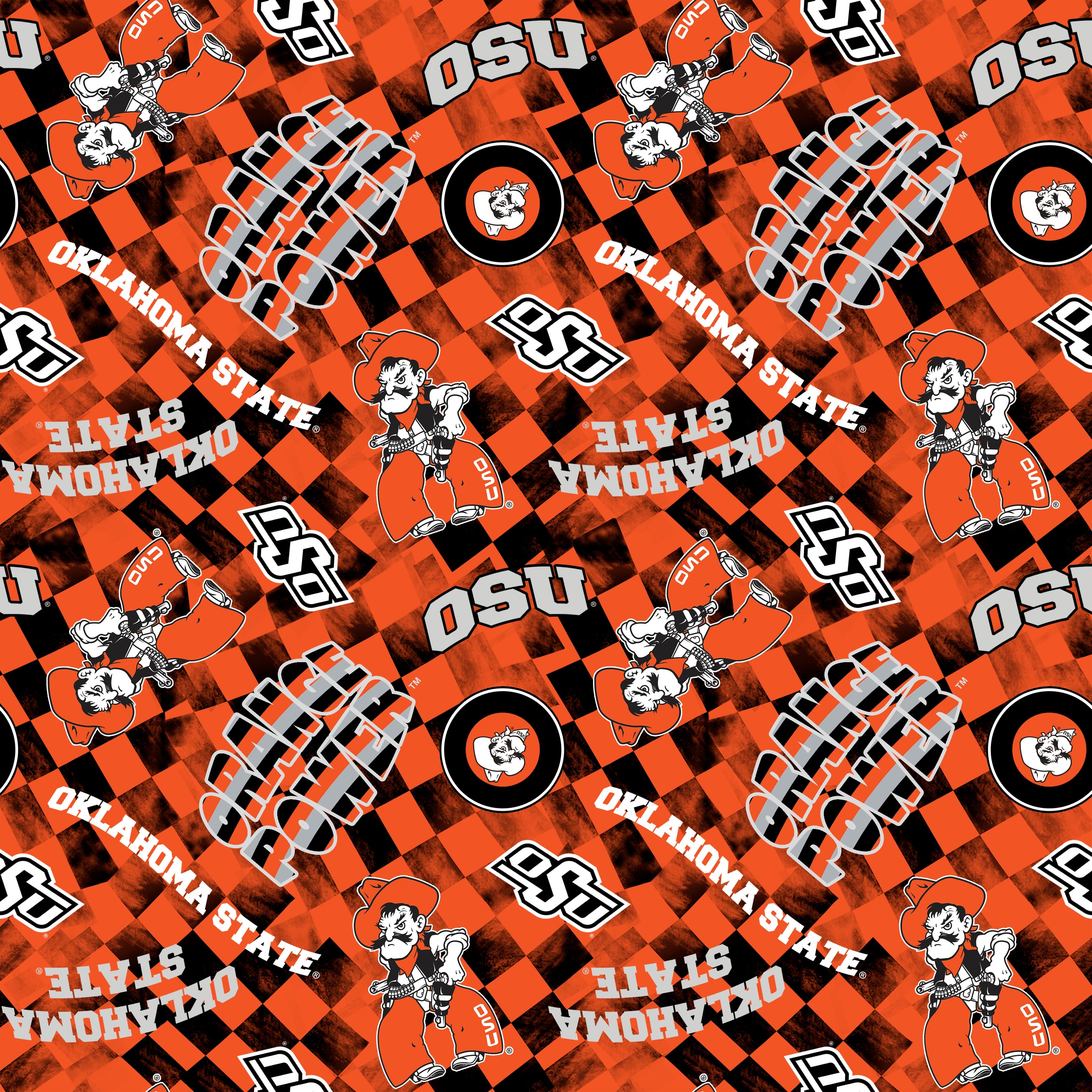 Oklahoma State Cowboys NCAA College Checks Orange Sykel Enterprises Ca ...