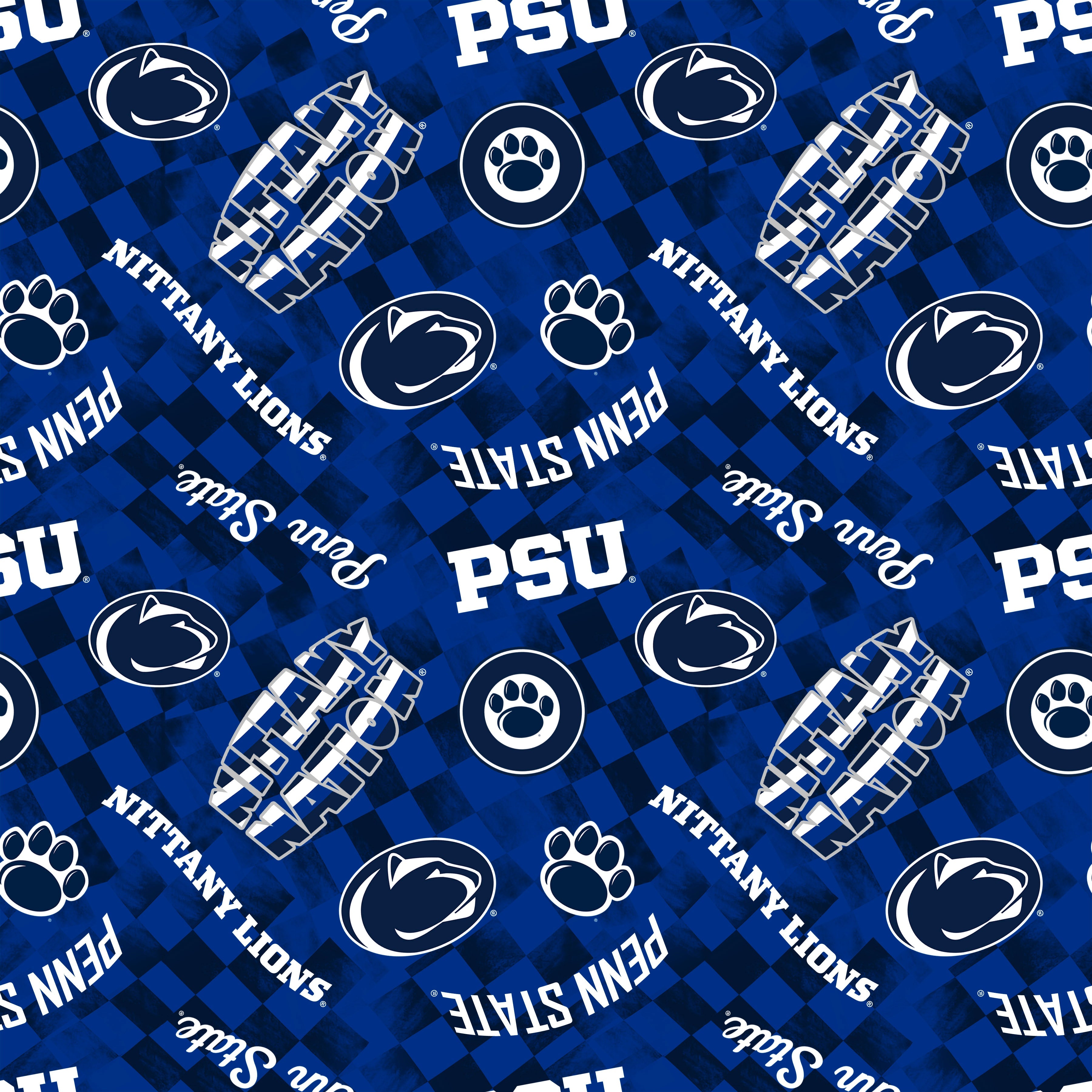 Penn State Nitanny Lions NCAA College Checks Blue Sykel Enterprises Ca ...