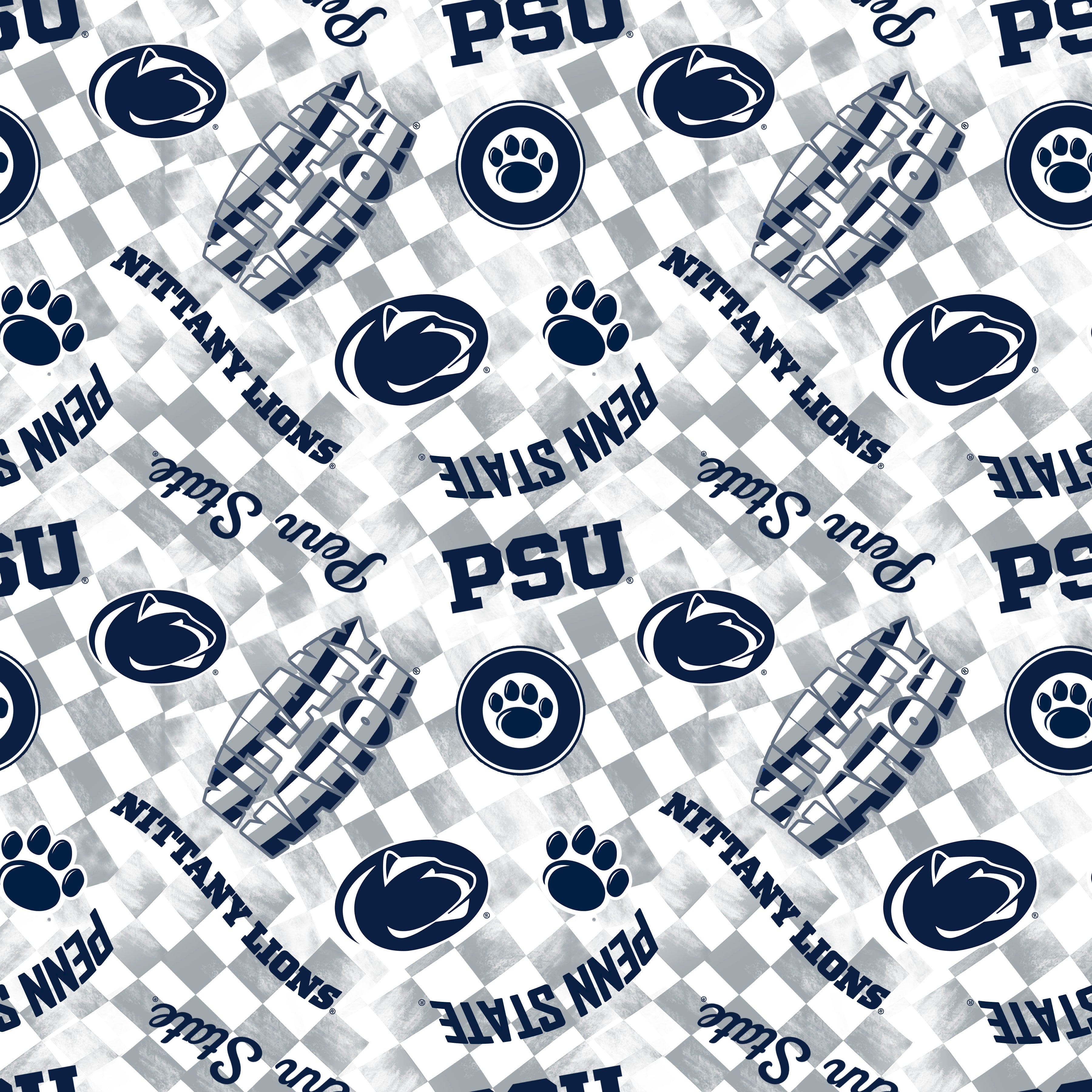 Penn State Nitanny Lions NCAA College Checks White Sykel Enterprises C ...