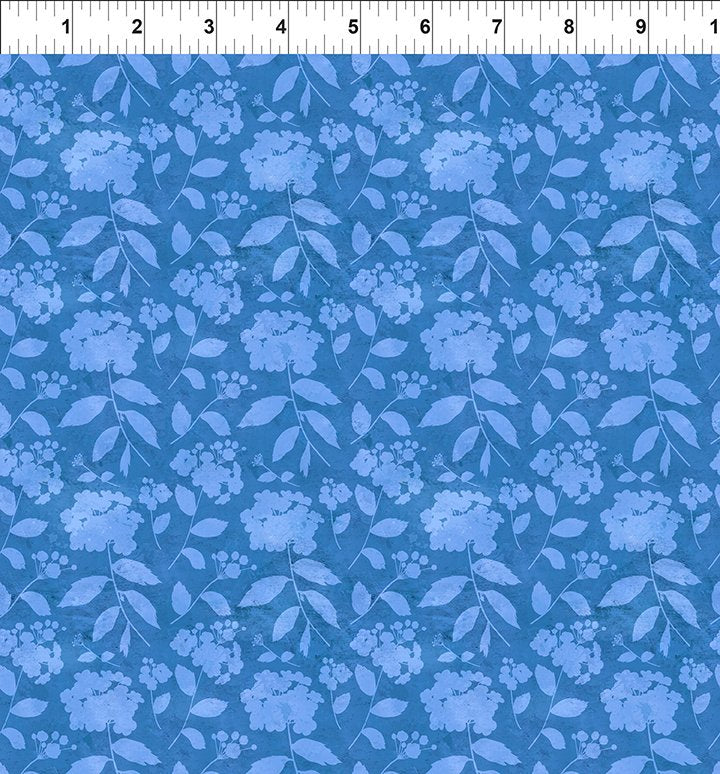 Periwinkle Spring Bloom Tonal Blue Jason Yenter the Beginning Fabrics ...