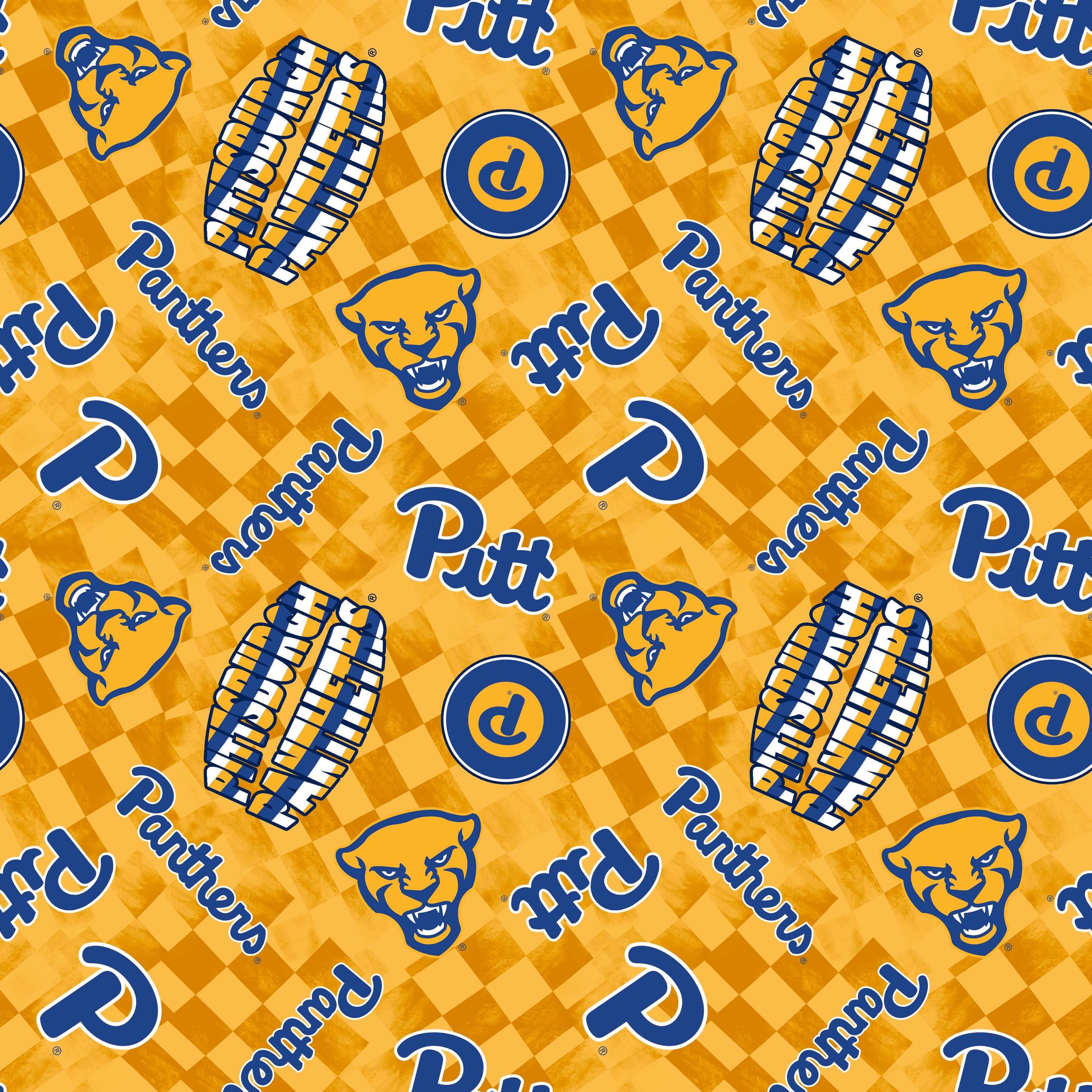Pittsburgh Panthers NCAA College Checks Yellow Sykel Enterprises Canva ...