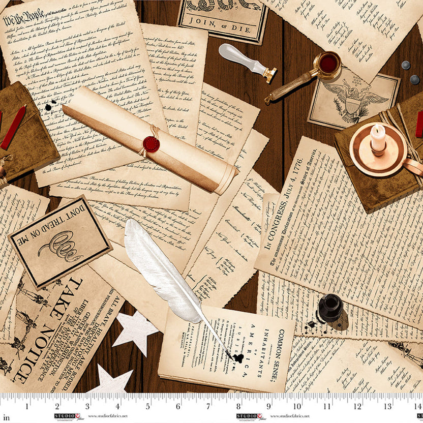 United We Stand Documents Cream Brown Chestnut House Studios Studio E ...