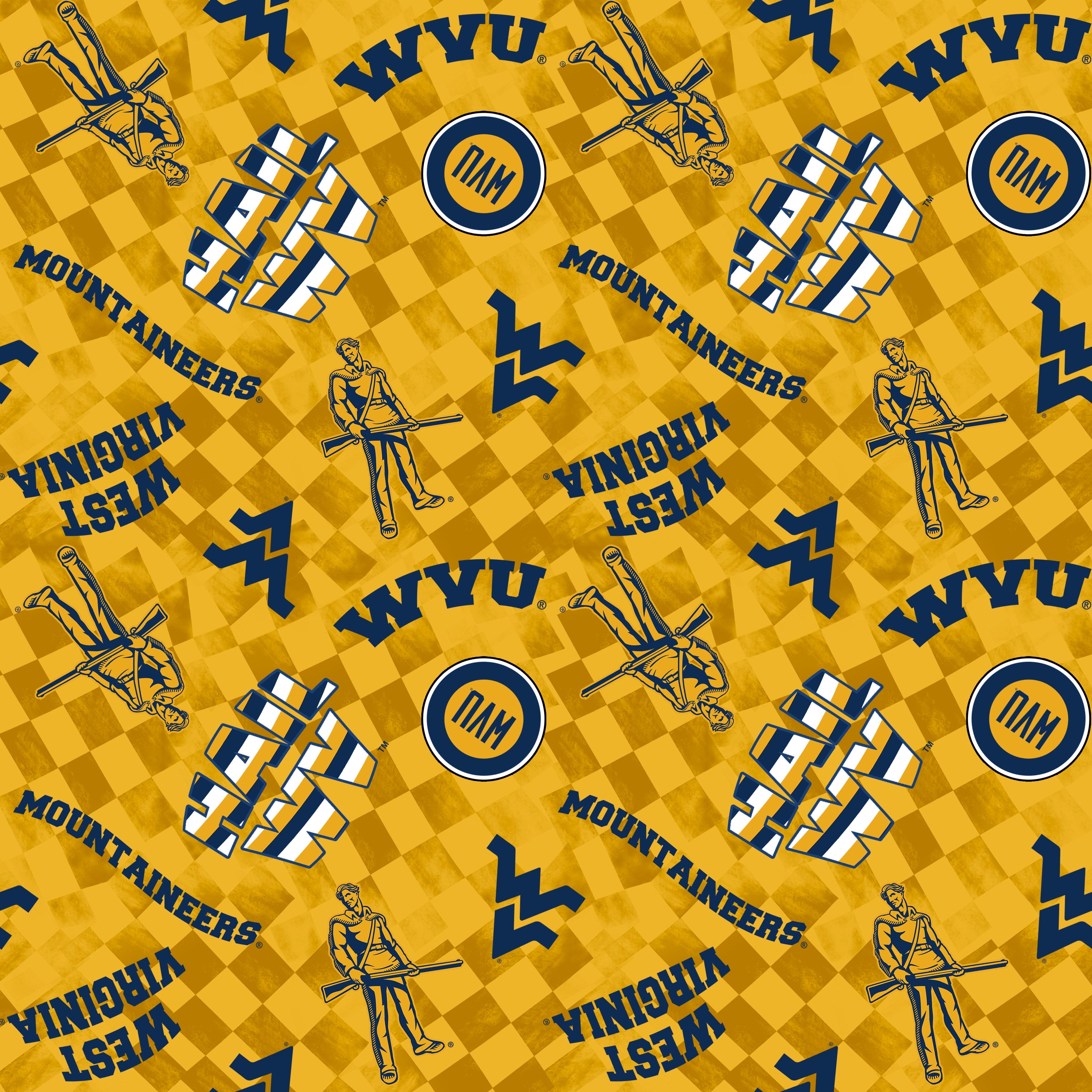 West Virginia Mountaineers NCAA College Checks Gold Sykel Enterprises ...